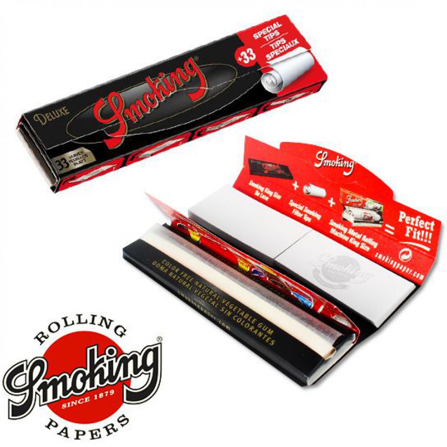 Smoking Deluxe King size Rolling Papers with tips | DISCOUNT VAPOR & DAIRY